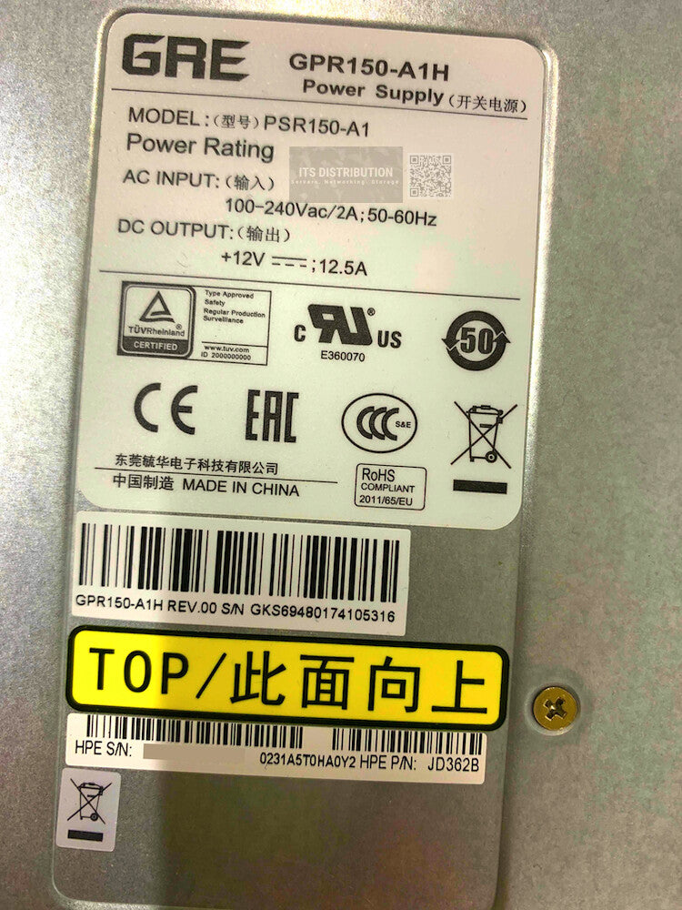 JD362B I New Sealed HPE X361 150W AC Power Supply PSR150-A1 – IT Source ...