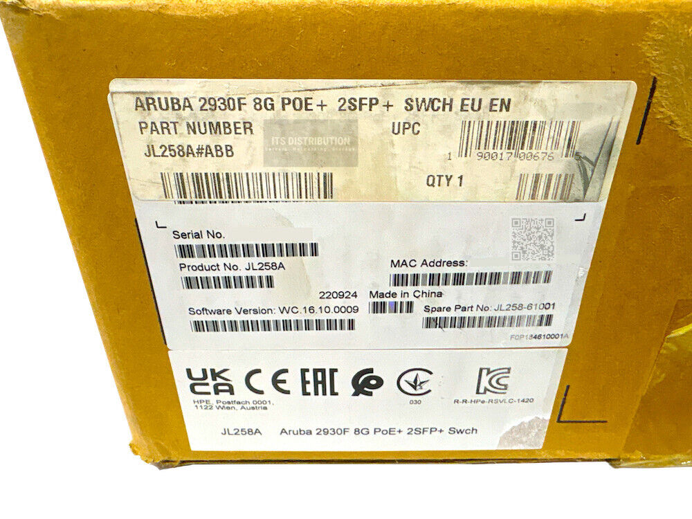 JL258A I Open Box HPE Aruba 2930F 8G PoE+ 2SFP+ Switch – IT Source ...